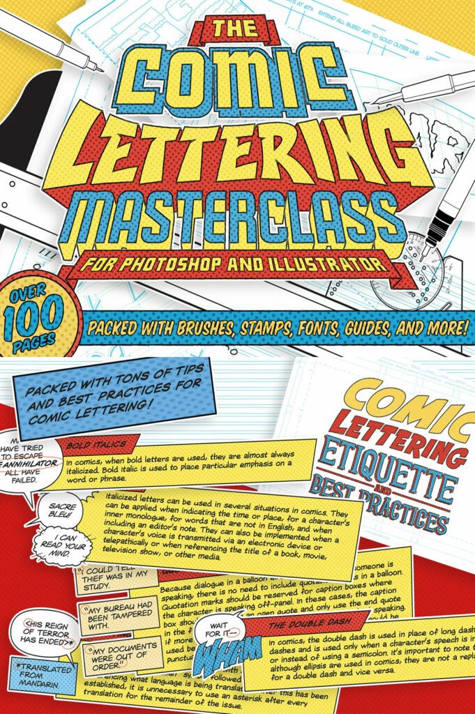 The Comic Lettering Masterclass for Photoshop and Illustrator Graphics ...
