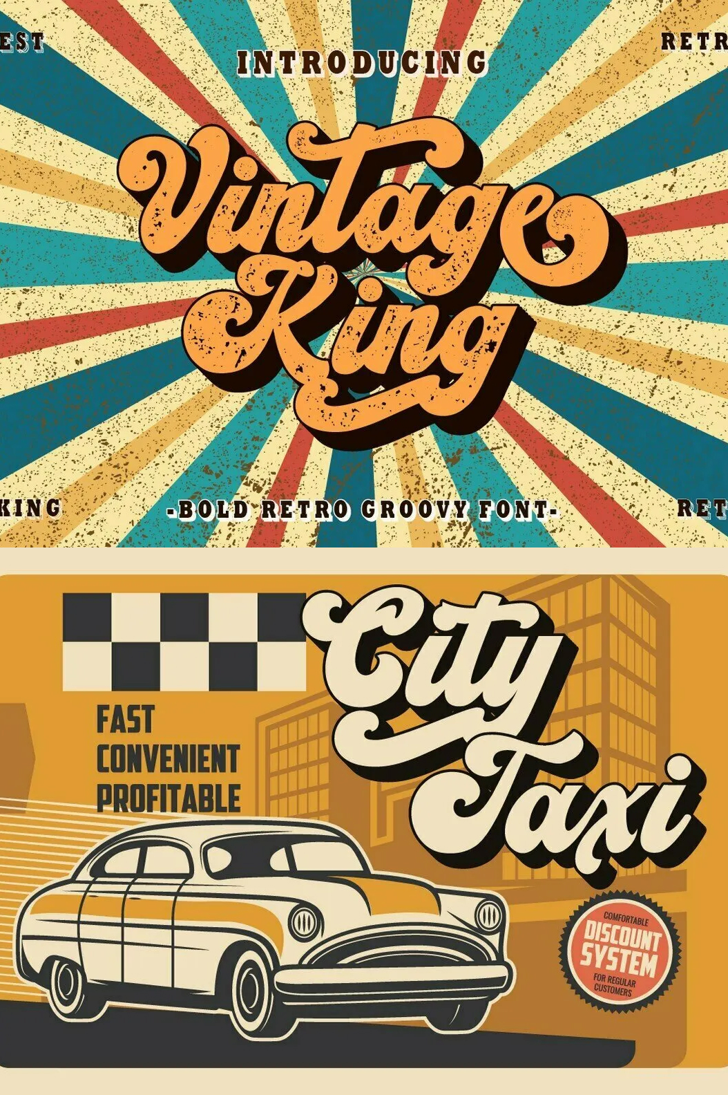 Vintage King Font - Grafik Yeah!