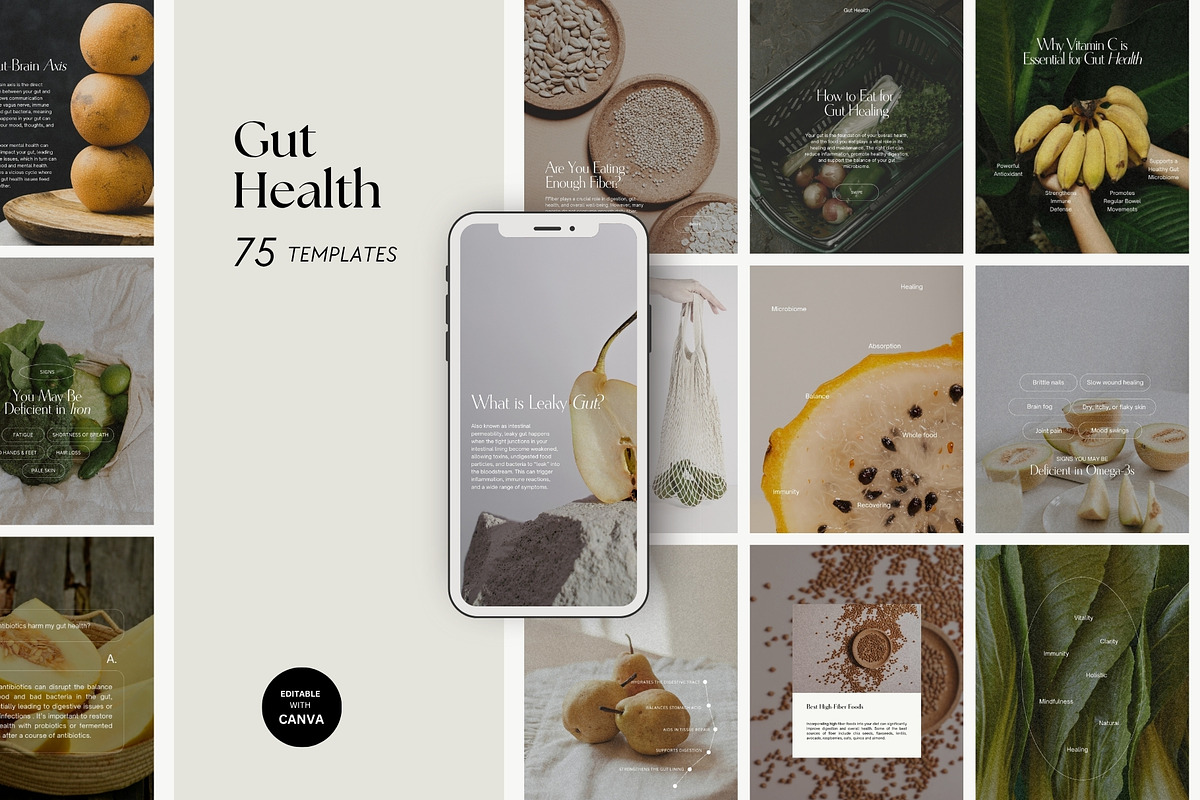 Gut Health Instagram Template - Grafik Yeah!